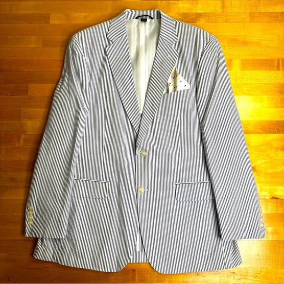 Haspel | Suits & Blazers | Haspel Sapphire Blue Seersucker Suit | Poshmark